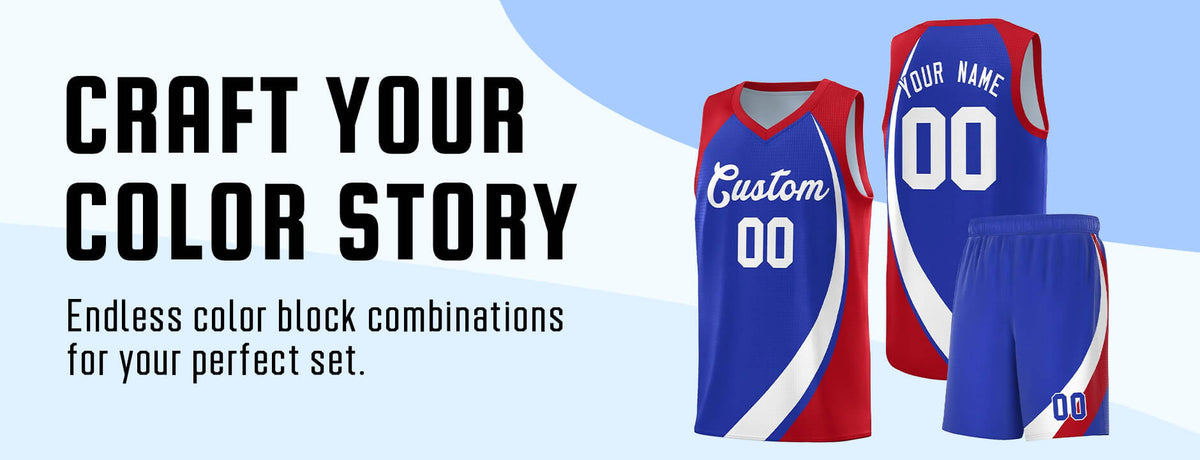 Custom Basketball Color Blocky Sets Jersey | Raimbow Suits - KXKSHOP