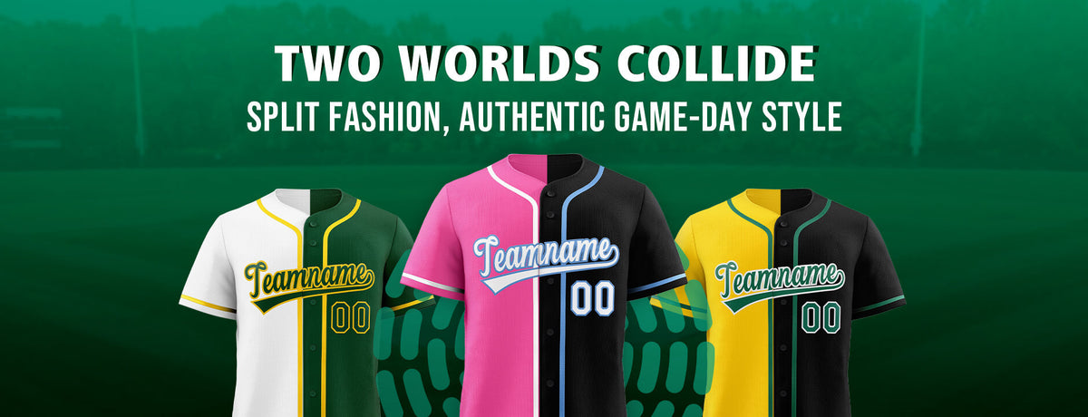 Custom Split Baseball Jersey, Two Tone Softball Team Uniform - KXKSHOP