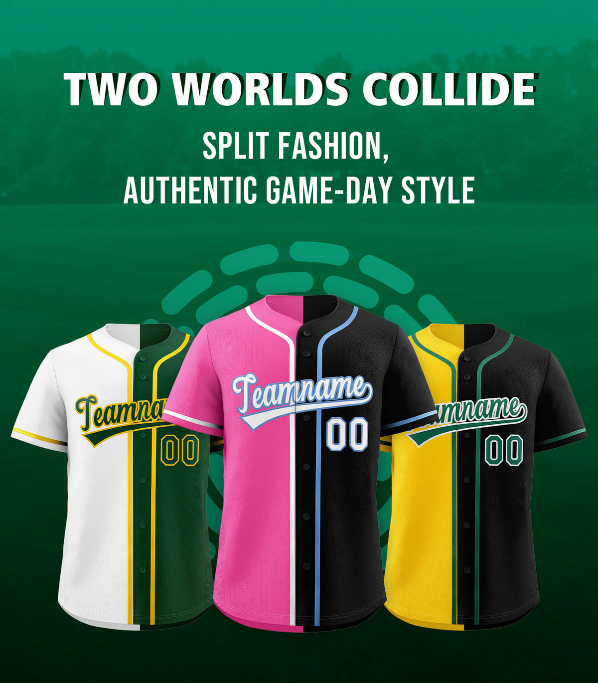 Custom Split Baseball Jersey, Two Tone Softball Team Uniform - KXKSHOP