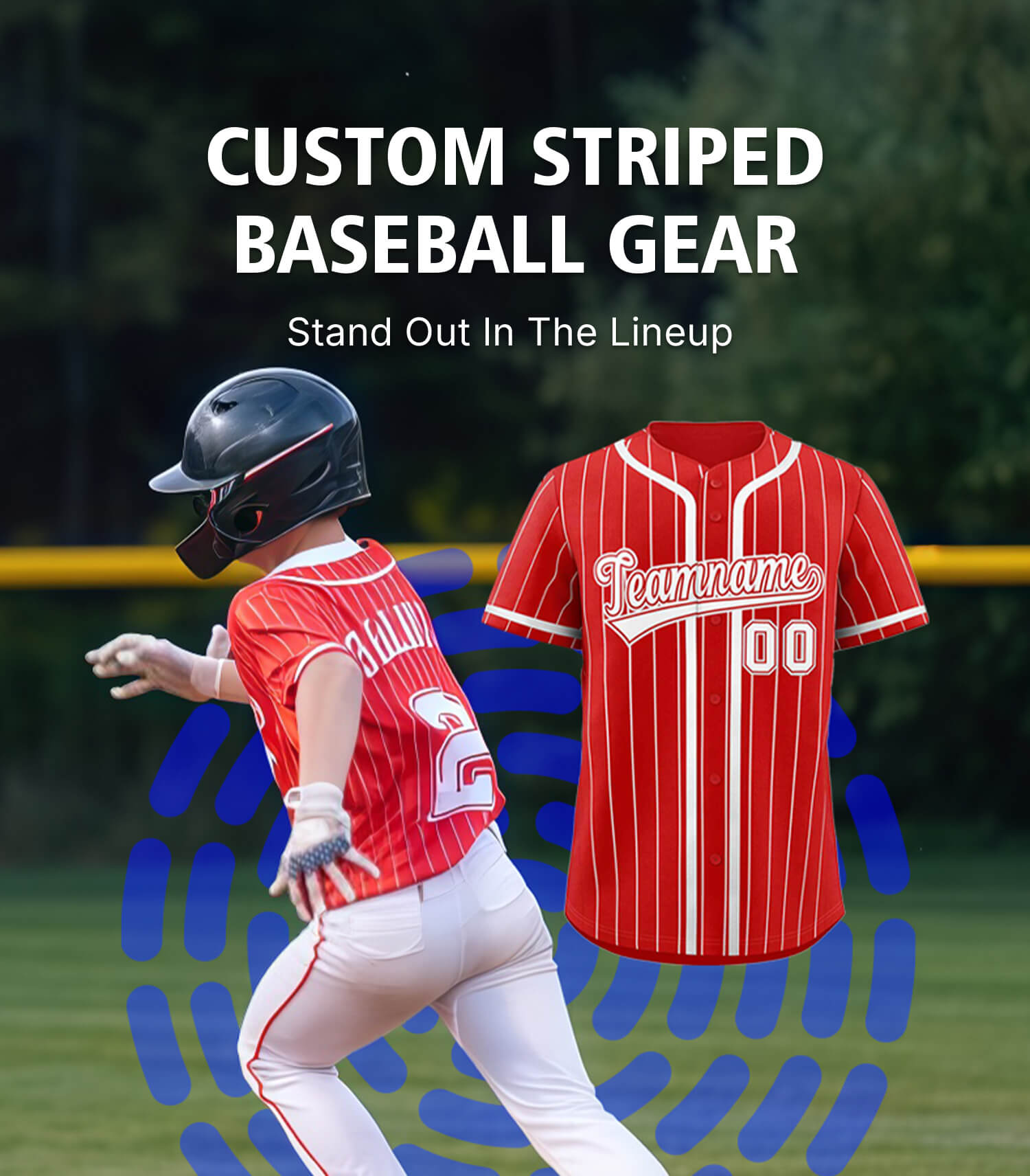 Pinstripe Baseball Jerseys | Custom Striped Sports Uniforms - KXKSHOP
