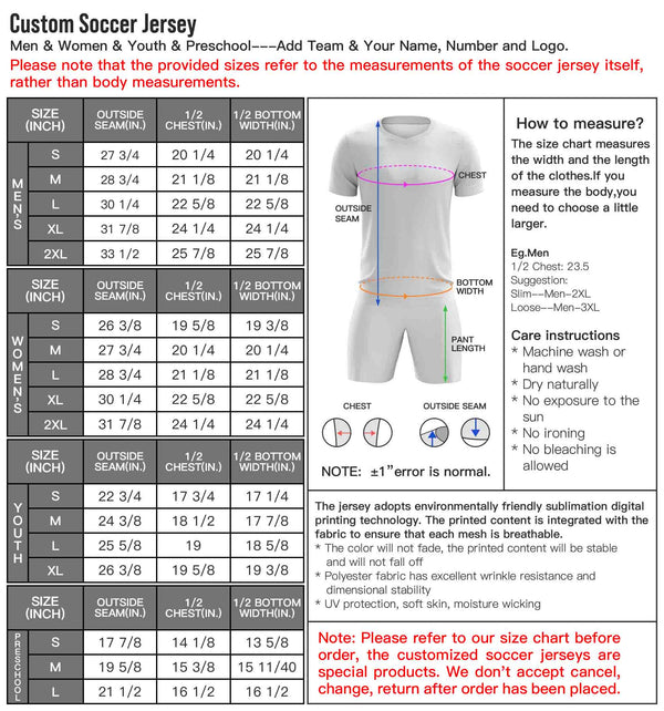 Women & Men & Youth Jersey | How to Find Your Sportwear Size - KXKSHOP