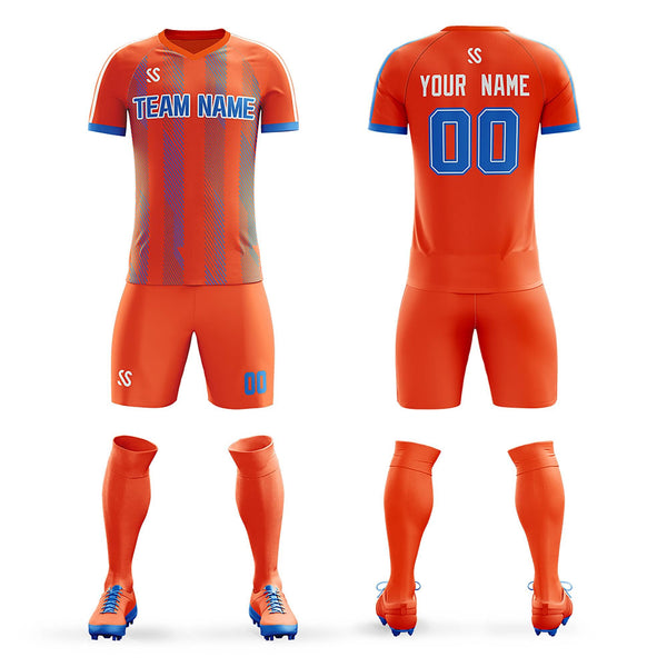Personalized Orange Soccer Jersey | Custom Sports Shirts - KXKSHOP