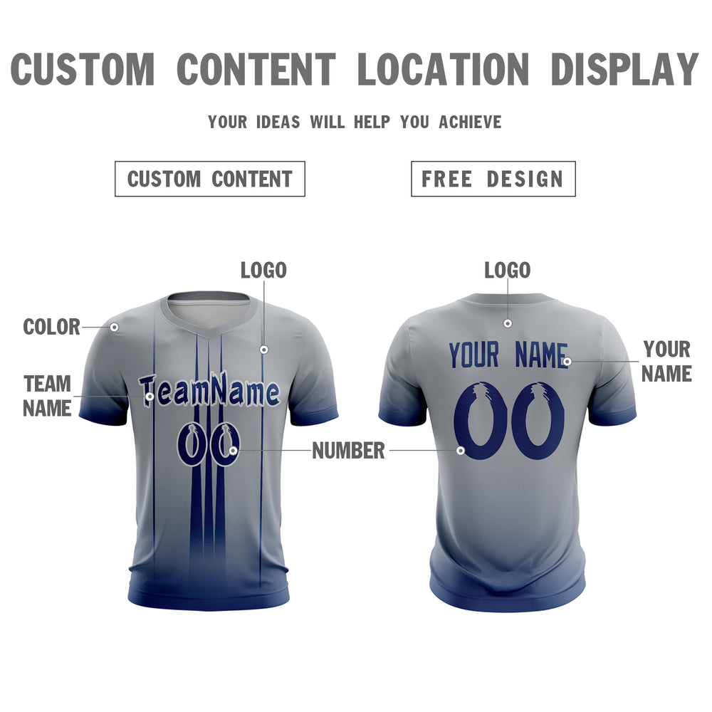 Customize Gray Soccer Jersey | Personalized Shirts for Sport - KXKSHOP