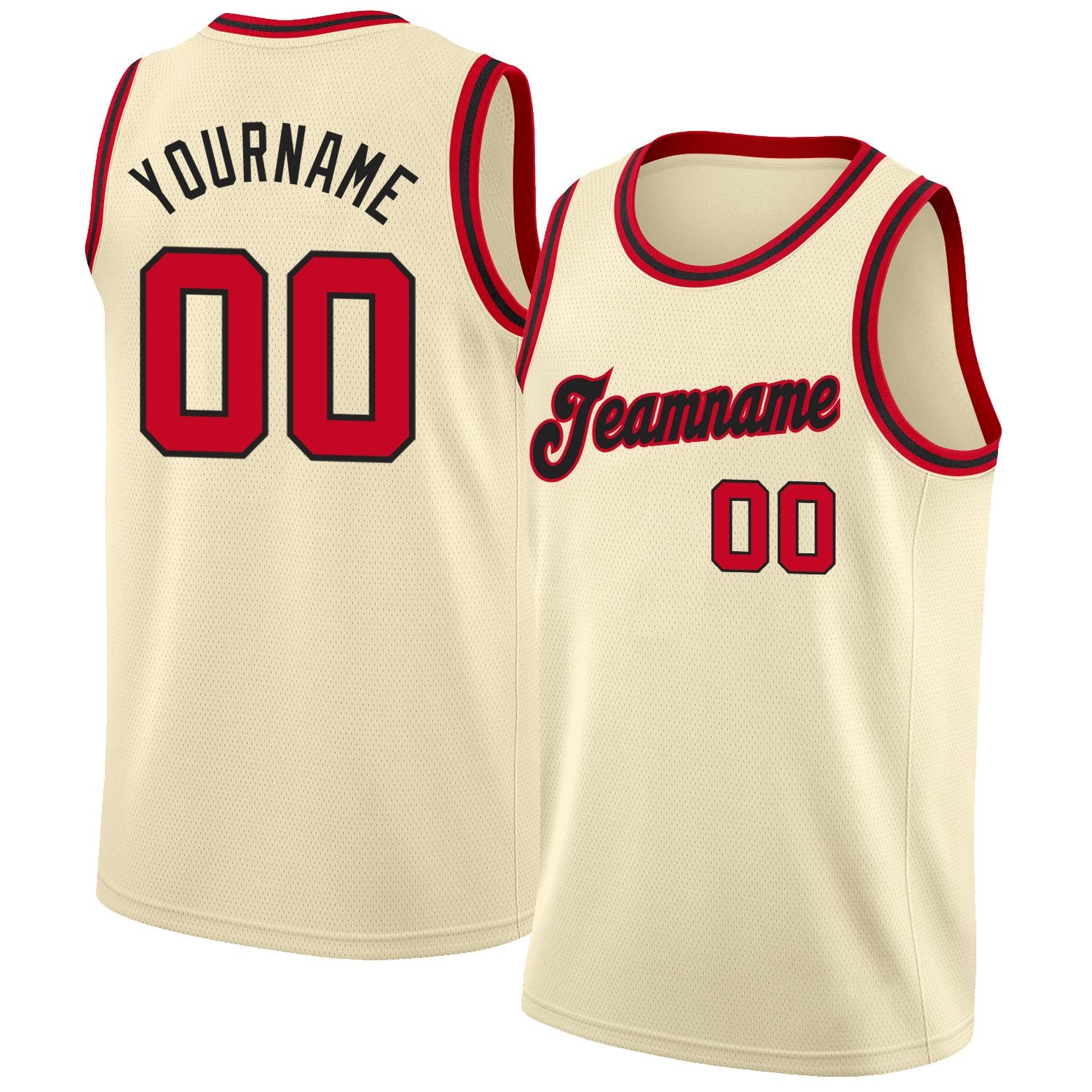Custom Basketball Cream Jersey | Personalized Team Uniforms - KXKSHOP